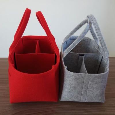 China New Design Felt Baby Diaper Caddy Organizer Bag With Liner Fabric for sale