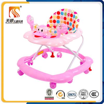 China 2016 china cute design plastic baby walker with 8 wheels for kids with light and music for sale