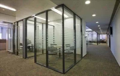China clear and tinted tempered glass with silk printed picture for partion wall for sale
