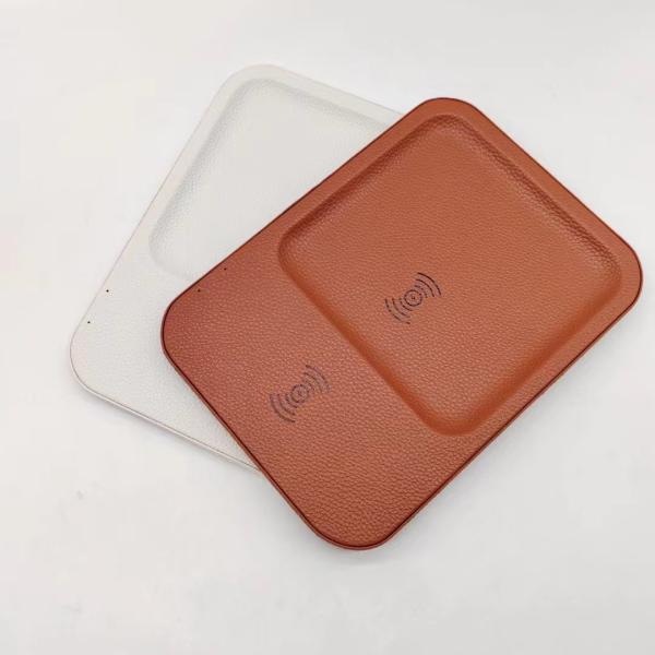 Quality GOOD-LOOKING Leather wireless charging tray-Make your brand ubiquitous for sale