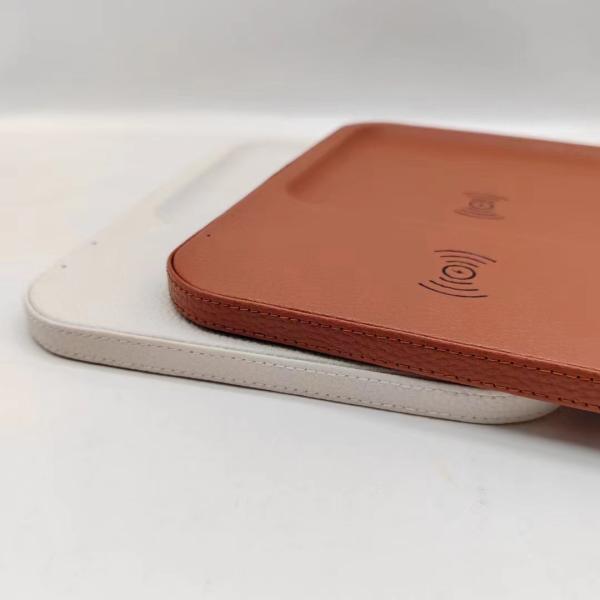 Quality GOOD-LOOKING Leather wireless charging tray-Make your brand ubiquitous for sale