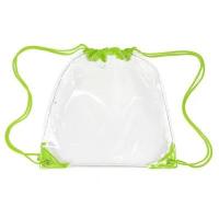 China Custom Clear Drawstring Backpack Full Color Print 35x45cm Durable Nylon for sale