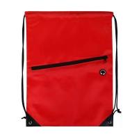 China Custom Drawstring Backpack with Front Zipper Pocket 20L Capacity Lightweight Nylon for sale
