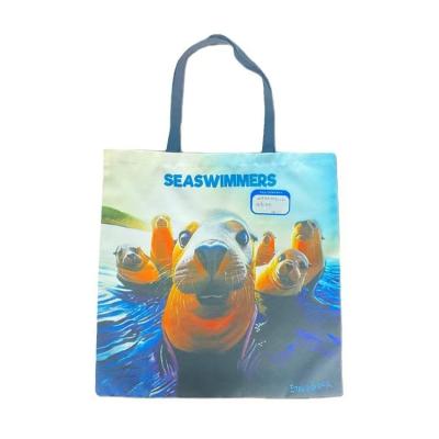 China Customized Color-Printed RPET Recycled Cotton Tote Bags: Your Unique Eco-Friendly Companion for sale
