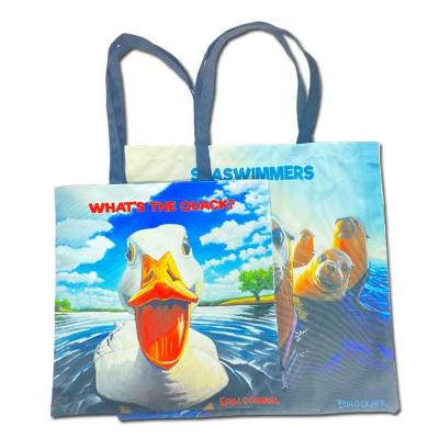 China Customized Color-Printed RPET Recycled Cotton Tote Bags: Your Unique Eco-Friendly Companion for sale
