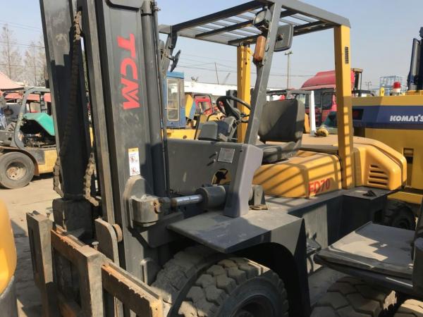 Quality White TCM FD70 Forklift Used 3T 5T 10T 15T 20T 25T 30T Good Condition 1.8M Fork for sale