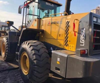 China Goede staat 5Ton 17TONS Tweedehands SDLG-lader 75 KW Gebruikte SDLG LG956L wiellader Te koop