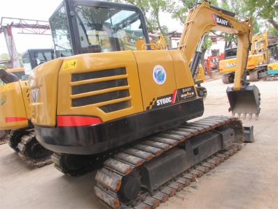 Cina Escavatore a trasloco Sany SY 60C usato con scarse ore di lavoro e elevata capacità del secchio in vendita