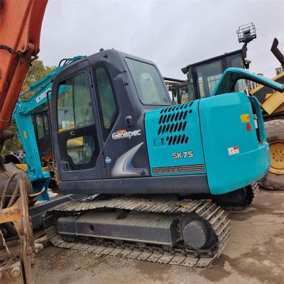Cina Miniescavatore KOBELCO SK75 usato 0,7 Capacità di secchio con 7000 kg di peso operativo in vendita