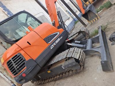 Cina Miniescavatore usato Doosan Dx55-9c 1200 ore di lavoro e 0,21 Capacità del secchio 5,5 tonnellate in vendita
