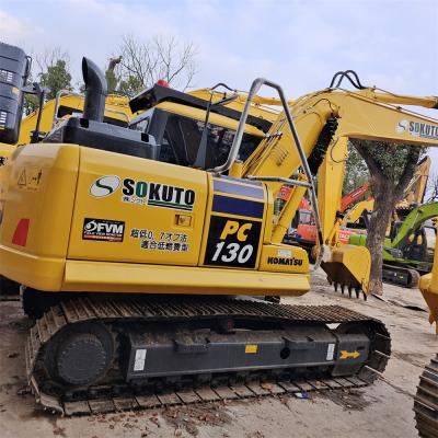 China Gebruikte Komatsu PC130-7 hydraulische bandgraver met 13000 kg bedrijfsgewicht Te koop