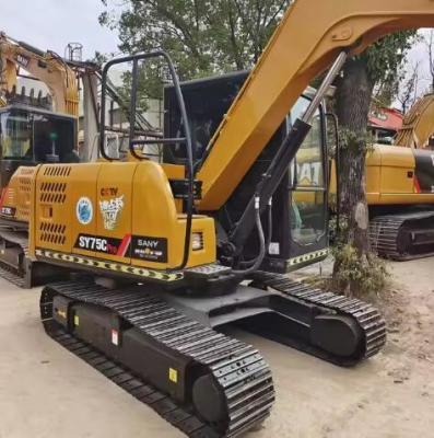 Cina 2022 Anno usato SANY SY75C escavatore con elevata efficienza di lavoro e costruzione originale in vendita