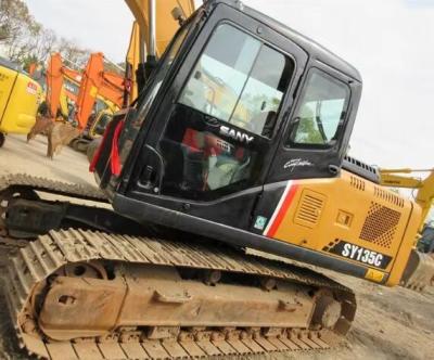 Cina Sany SY135C Escavatore idraulico a trascinatore 0.7CBM Capacità del secchio 600 ore lavorative utilizzate in vendita
