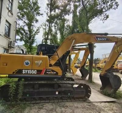 Cina Usato SANY SY155H Escavatore Peso di esercizio 14100 900 ore di lavoro Super condizione in vendita