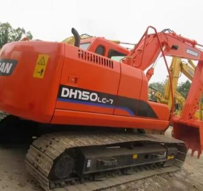China Excavadora de segunda mão doosan dh150lc-7 excavadoras de rodas dh150LC-7 em boas condições à venda