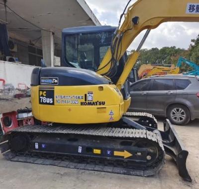 China Gebruikte graafmachine PC78US in goede staat Komatsu PC78US met originele hydraulische pomp Te koop