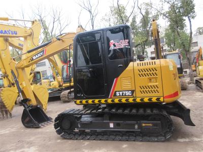 Cina Sany sy75c escavatore Buone condizioni 7.5 tonnellate Escavatore usato per progetti di costruzione in vendita