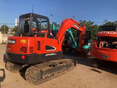 China Doosan Dx55 5 Tonnen Minibagger mit 1200 Arbeitsstunden und 0,21 Eimerkapazität zu verkaufen