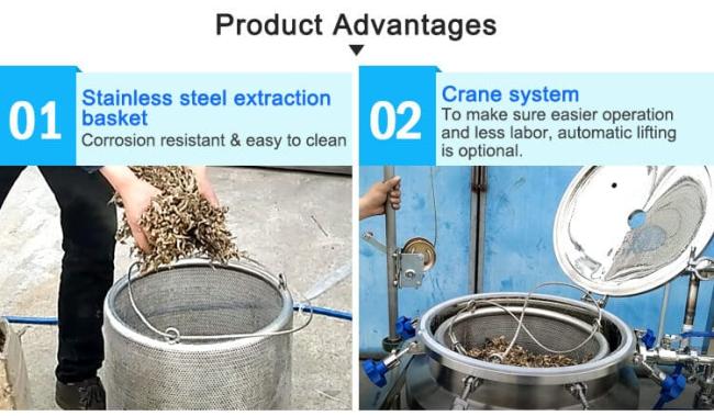 essential oil extraction material basket