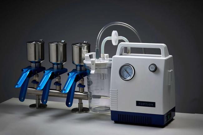 3-branch stainless steel solvent filter/manifold/filtration
