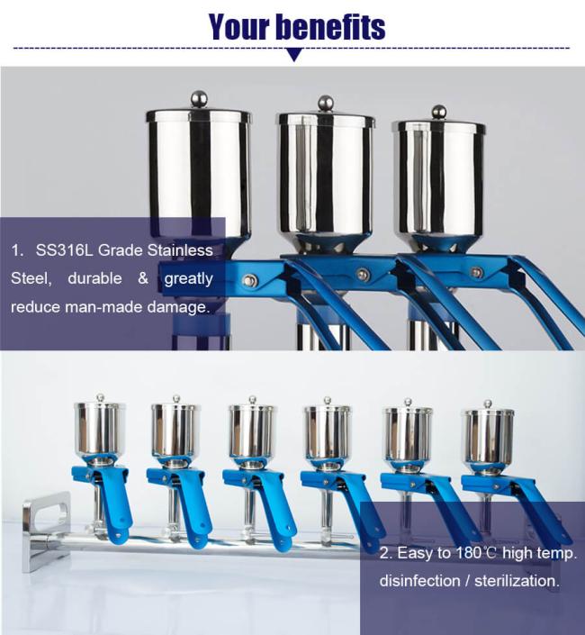 Stainless Steel Lab Vacuum Filtering Membrane Buchner Funnel Filtration Apparatus