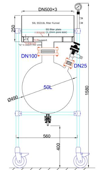 vacuum glass filter design
