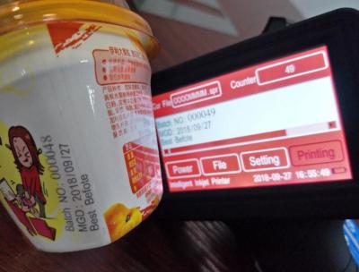 China Expiry Date CIJ Inkjet Printer / Industrial Handheld Inkjet Printer For Pipes for sale