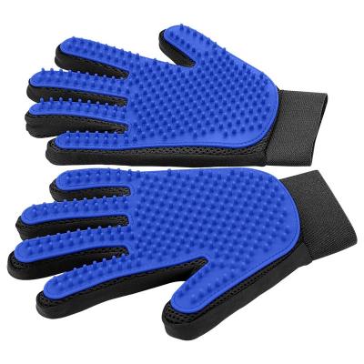 China Stored Soft Pet Grooming Mitt Deshedding Pet Brush Mitt Effective Hair Remover for sale