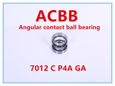 중국 7012 Ｃ P4A GA 앵귤러 콘택트 볼 베어링 각 10000RPM-12000RPM 판매용