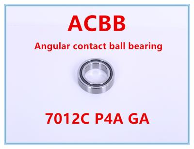 China 7012 ángulo angular 10000RPM-12000RPM del rodamiento de bolitas del contacto de C P4A GA en venta