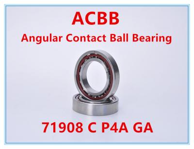 China 71908 Präzisions-eckiges Kontakt-Kugellager 18000RPM-20000RPM C P4A GA zu verkaufen