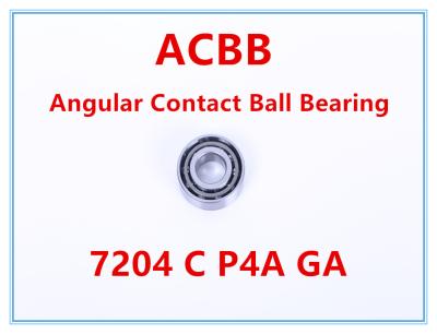 China 7204 carga de la luz del rodamiento de bolitas del contacto de C P4A GA 30000RPM-32000RPM en venta