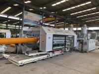 China PVC DWC Pipe Extrusion Line SL300 Water Cooling Corrugator 65mm 75mm for sale