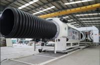 China Large Plastic DWC Pipe Manufacturing Machine 400-1200 mm Single Screw Corrugated Pipe Making Line for sale