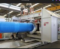 China Full Automatic HDPE PP Corrugated Pipe Production Line DN100-OD630 1100kg/h for sale