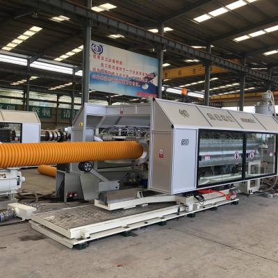 China Water Cooling HDPE PE Corrugated Flexible Pipe Machine Making Equipment For Drainage for sale