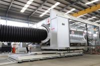 China Large Plastic DWC Pipe Manufacturing Machine 400-1200 mm Single Screw Corrugated Pipe Making Line for sale