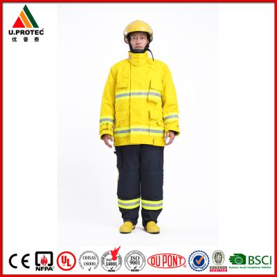 China Olá! chama da segurança do vis - visibilidade alta dos uniformes retardadores do sapador-bombeiro da combinação do trabalho à venda