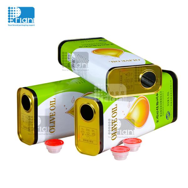 Quality Customized Printing Cooking 3L Olive Oil Tin Cans Perfect for Food Packaging for sale