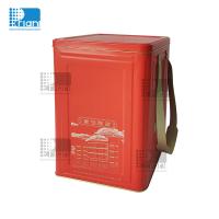 China Custom Square Airtight Tea Tin Canisters - 0.23-0.28mm Tinplate, 50,000 MOQ, Food Grade Packaging for sale