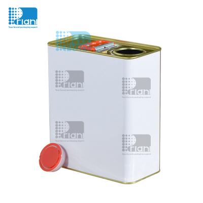 China Metal Paint Tin Cans 1 Litre Empty Paint Tins With Plastic Lid for sale