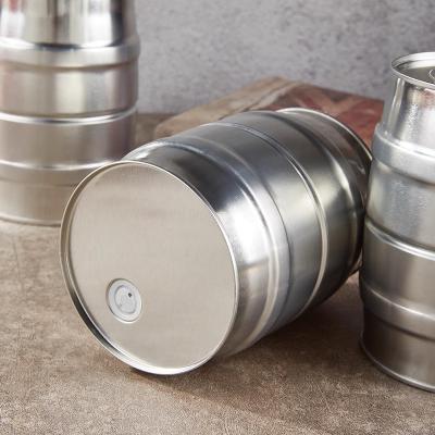 China Cylindrical Coffee Tin Cans , Coffee Tin Canisters Empty Tin Box With Valve for sale