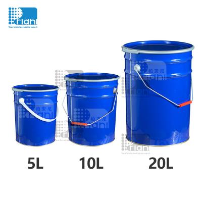 China 5L-20L Paint Bucket Empty Epoxy Tile Grout Sealant With Metal Handle for sale
