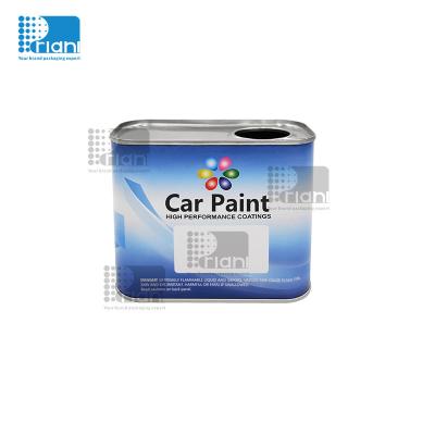 China Empty Square Tin Cans 0.5L Rectangular Primer Paint Can for sale