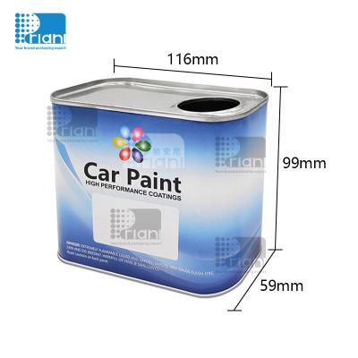 China Empty Square Tin Cans 0.5L Rectangular Primer Paint Can for sale
