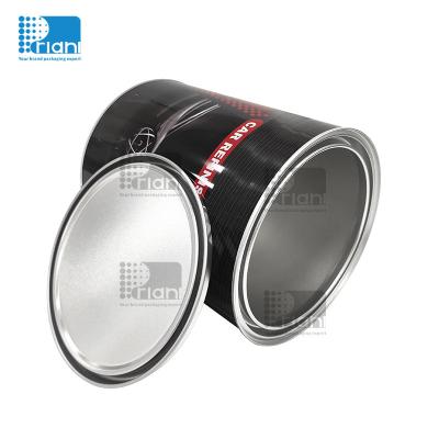 China Empty Round Car Paint Cans 3 litre Metal Paint Tins With Lined for sale