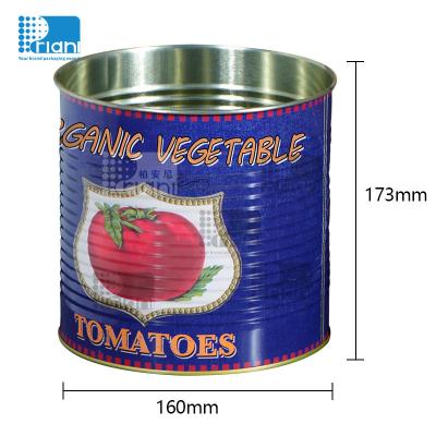 Cina 3pc di latta di cibo Lattine di latta 12 oz rotonde di acciaio inossidabile in vendita