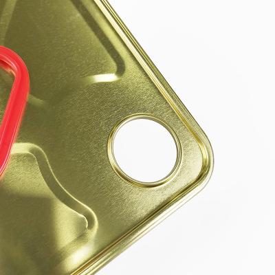China 18L 20L Square Tin Accessories L237*W237 With Customized Handle / Cap for sale