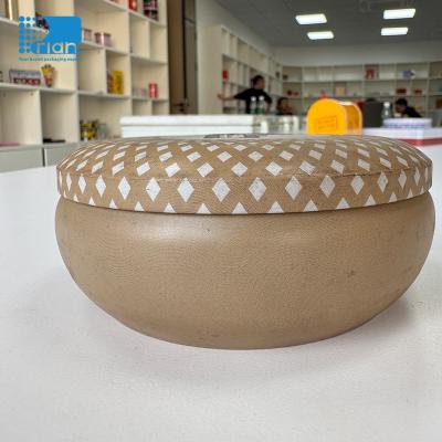 Cina Scatola di latta di biscotto rotonda con stampa CMYK / Pantone in vendita