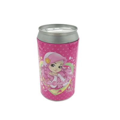 Китай Цилиндрические железные банки запечатанное металлическое пиггие банк ретро -ретро -стиль продается